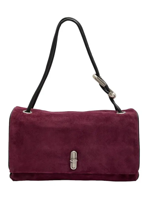 Marc Jacobs Large Dual Suede Shoulder Bag - Plum