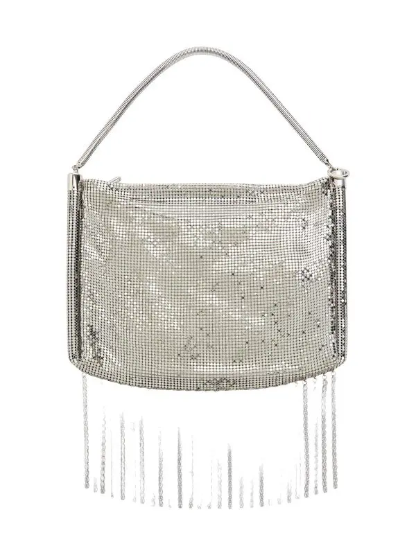 Rabanne Fringed Chainmail Shoulder Bag - Silver