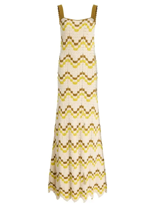 Escvdo Marea Crocheted Maxi Dress - Ivory