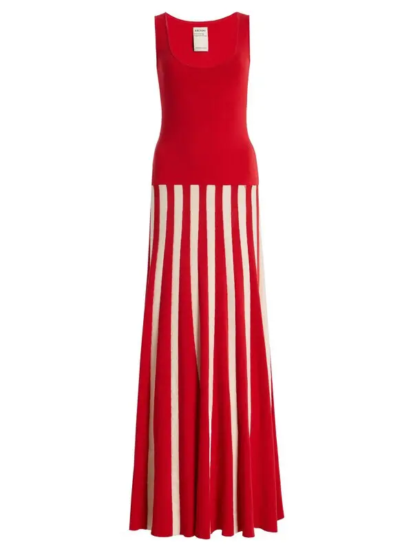 Escvdo Agreste Knit Maxi Dress - Red