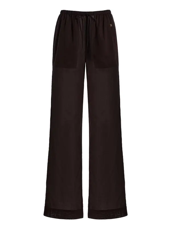 Eterne Brody Cotton Gauze Pants - Brown