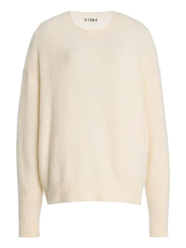 Eterne Brock Boucle-knit Cashmere-blend Sweater - White