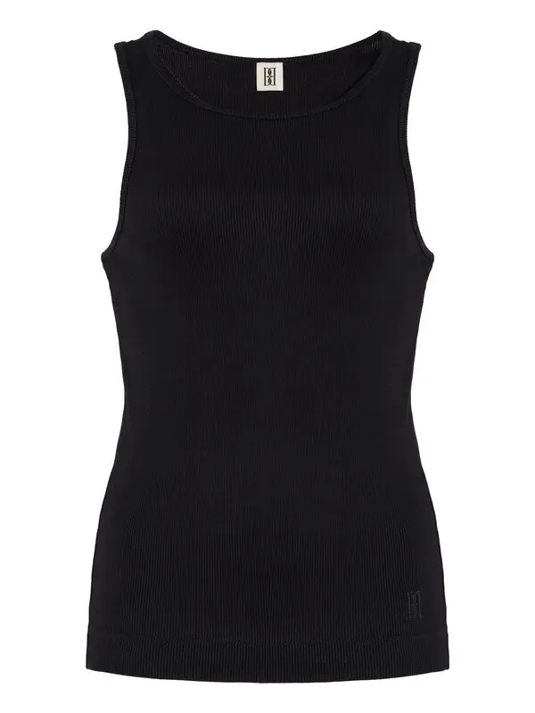BY MALENE BIRGER Amani Organic Cotton Tank Top - Black
