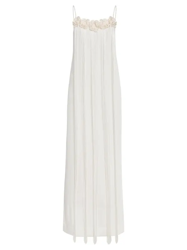 JIL SANDER Crochet Midi Slip Dress - Ivory