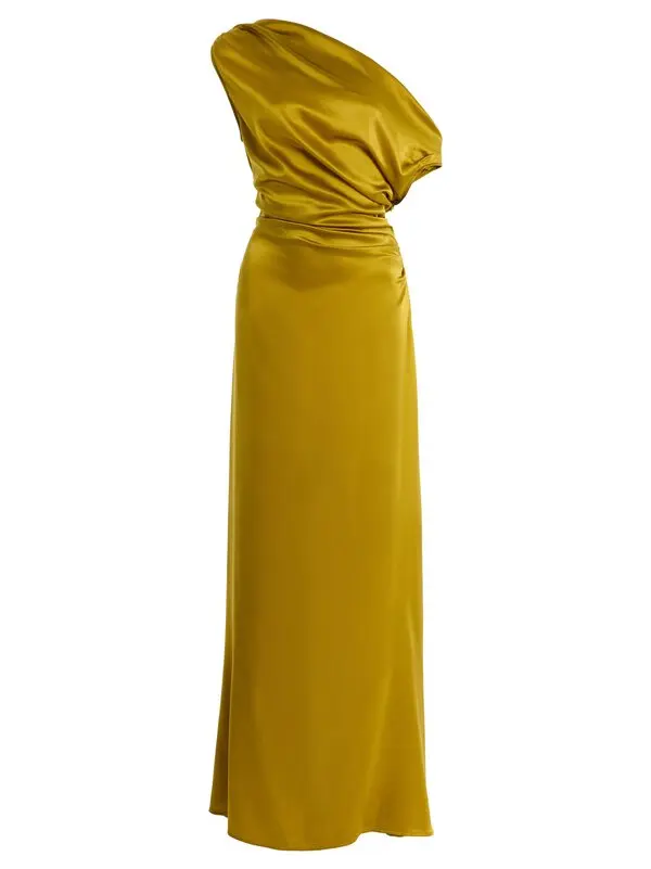 Staud Phare Stretch-silk Maxi Dress - Yellow