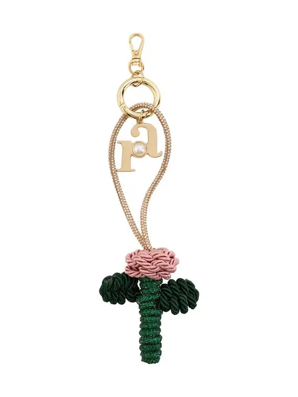 Rosantica Rose Rhinestone Bag Charm - Pink