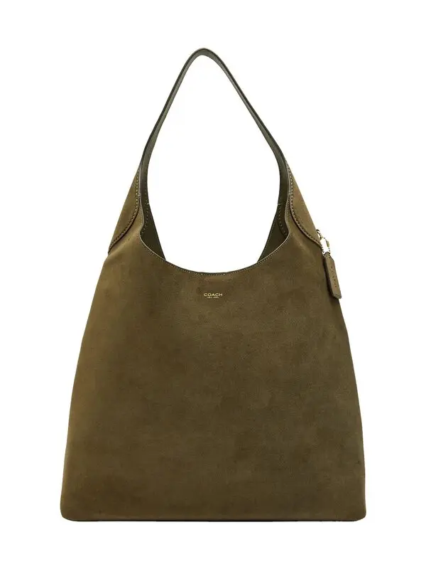 COACH Brooklyn 39 Suede Shoulder Bag - Olive