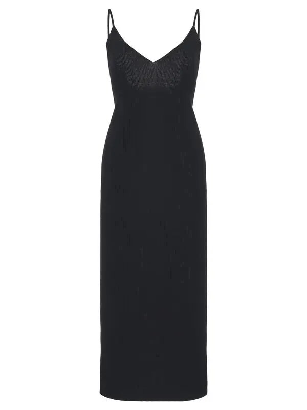 JIL SANDER Virgin Wool Sleeveless Dress - Black