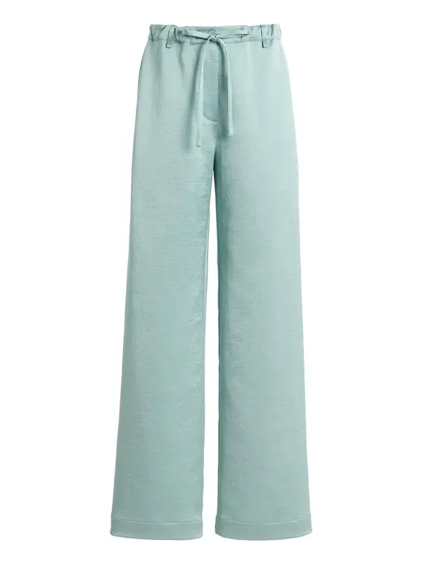 Proenza Schouler White Label Magnus Crinkled Crepe Pants - Blue