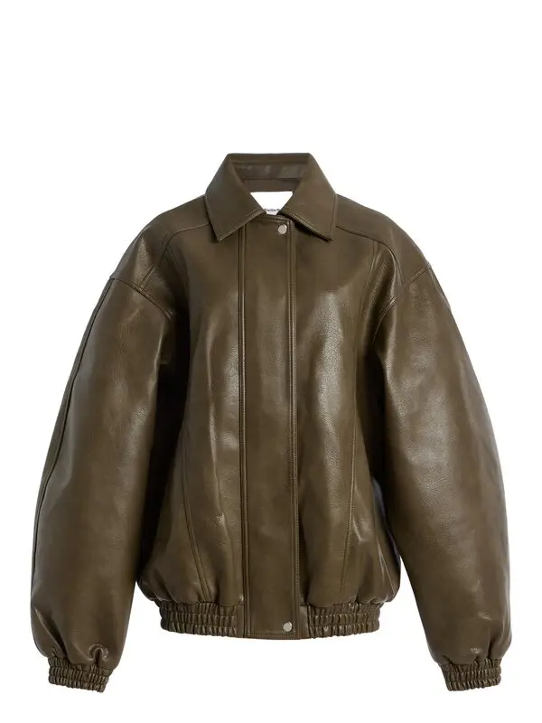 THE FRANKIE SHOP Prescott Faux Leather Jacket - Green