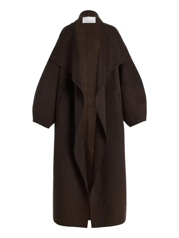 THE FRANKIE SHOP Leroy Wool Coat - Brown