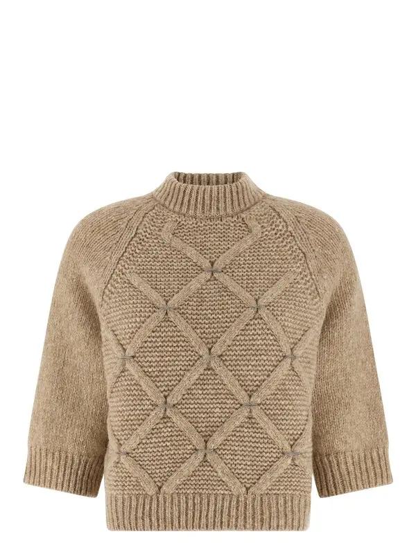 Peserico Diamond Jewel Sweater - Beige
