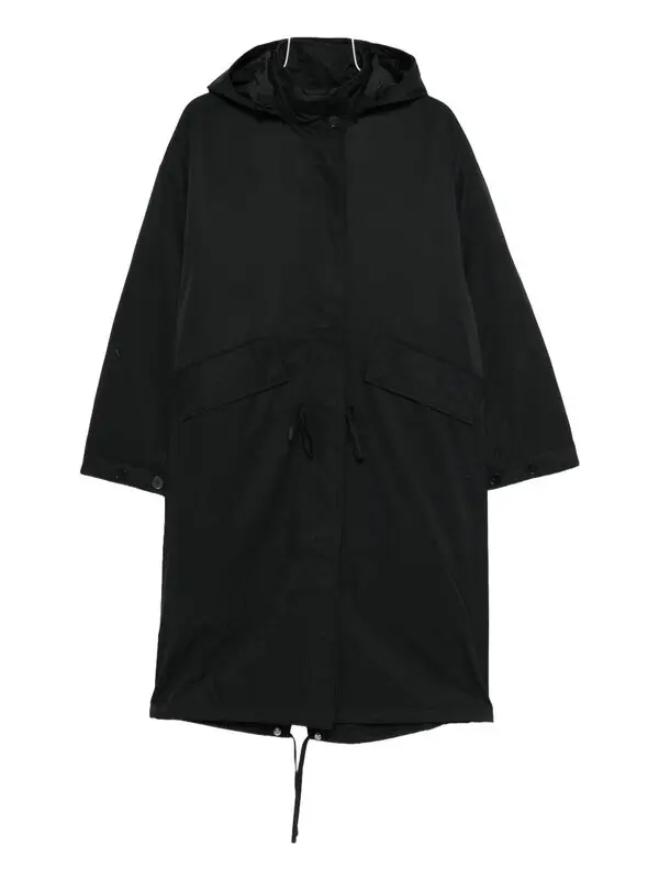 Closed Cotton And Nylon Parka Coat - Black
