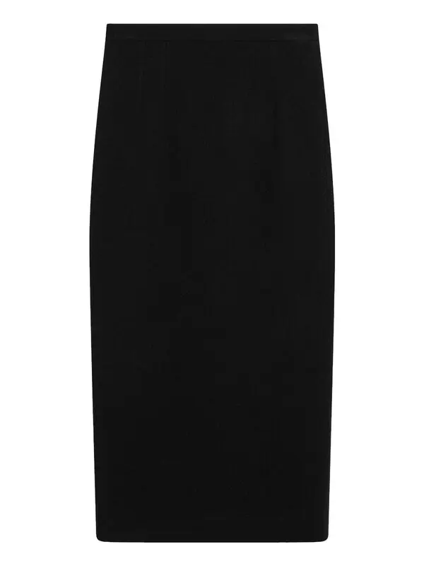 Dolce & Gabbana Wool Cloth Pencil Skirt - Black