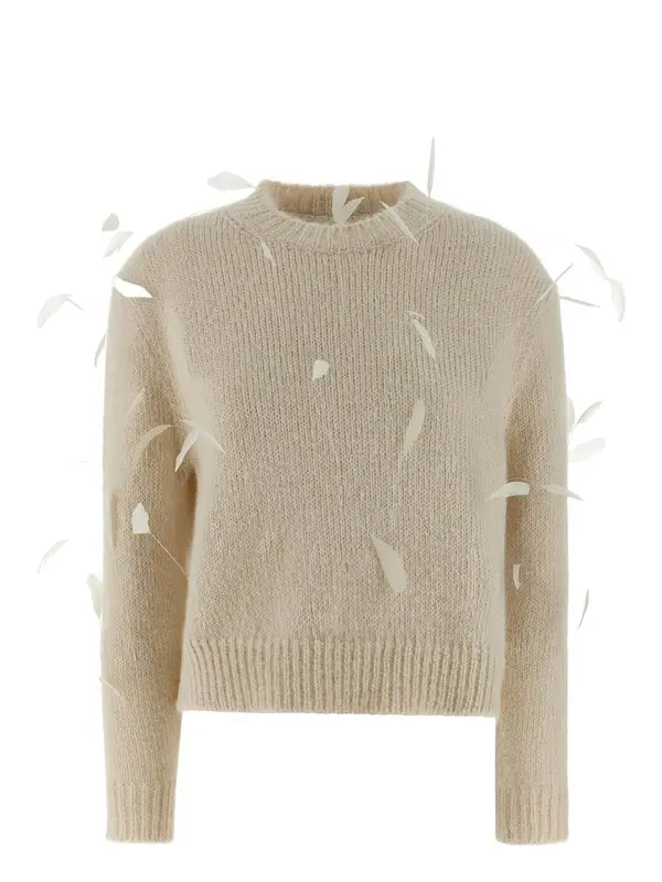 JIL SANDER Feather Sweater - White