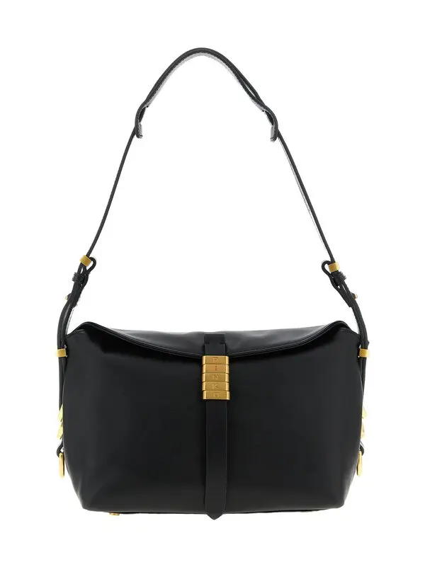 Pinko Saddle Baguette Small Shoulder Bag - Black