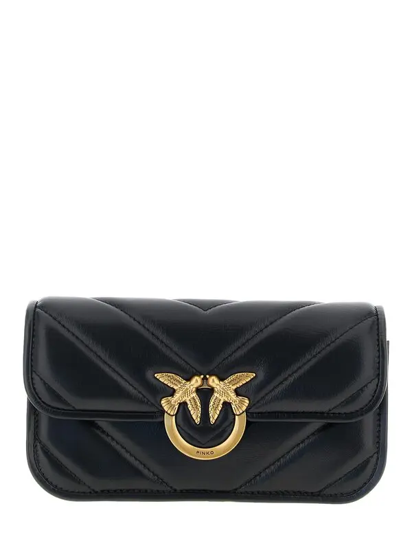 Pinko Love Box Baguette Handbag - Black