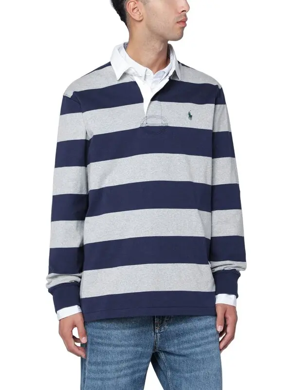 Polo Ralph Lauren Striped Classic Fit Polo Shirt - Blue