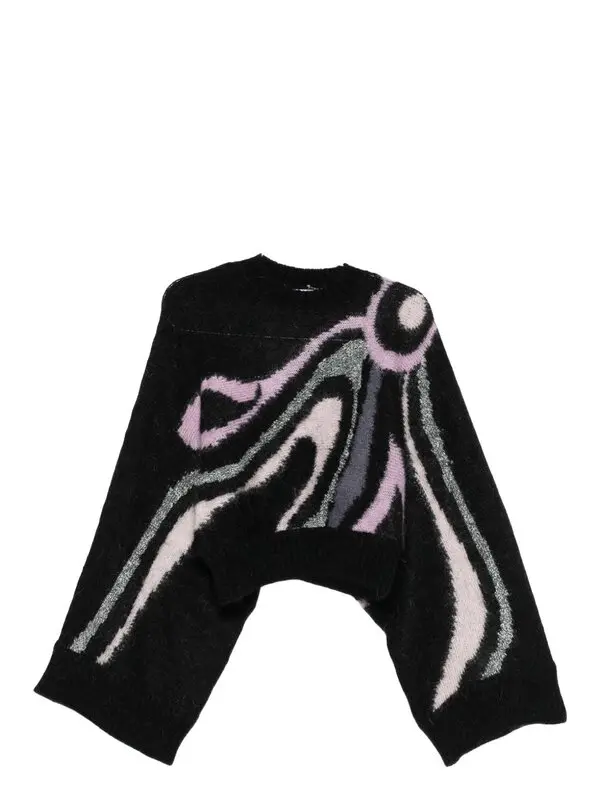 Emilio Pucci Wool Graphic Printed Sweater - Black