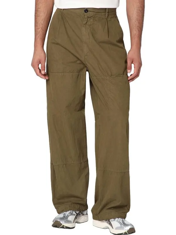C.P. COMPANY Cotton Wide Trousers - Green