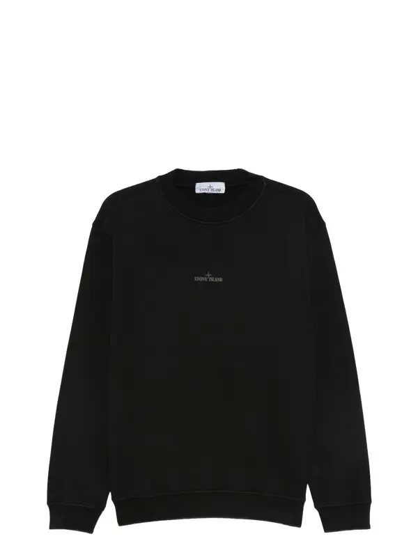 Stone Island Printed Oversize Sweatshirt - Black