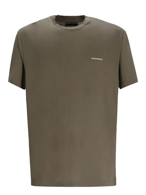 Emporio Armani Logo Cotton-blend T-shirt - Verde Chiaro