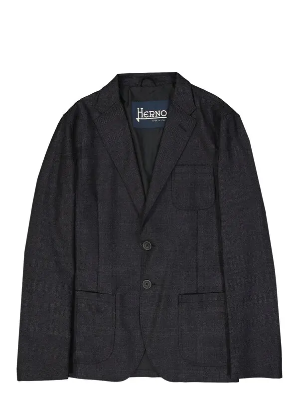 Herno Wool Blazer Jacket - Gray
