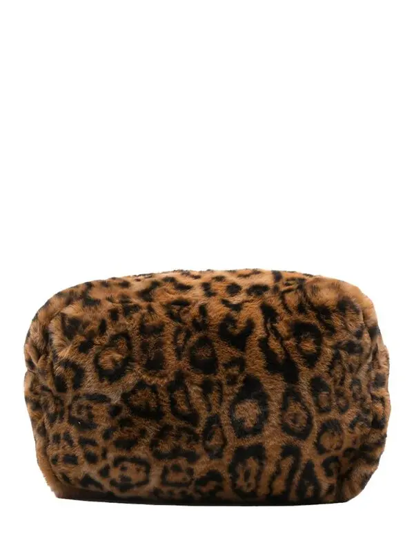Apparis Jumbo Leopard Noor Pouch - Brown