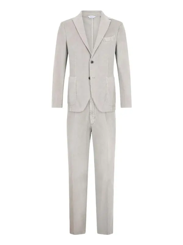 Boglioli Cotton Single Breasted Suit - Grey