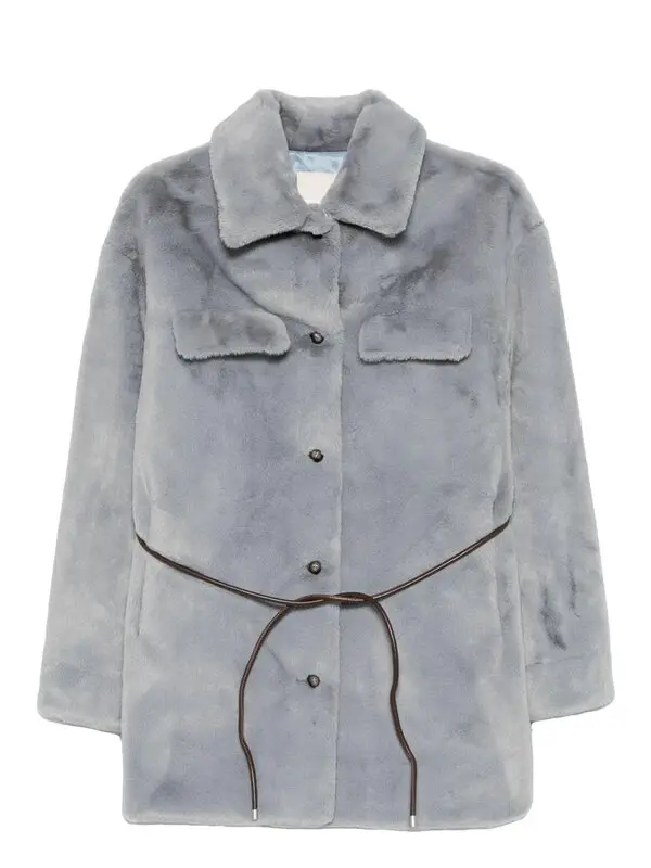 MOLLIOLLI Ashley Faux Fur Jacket - Grey