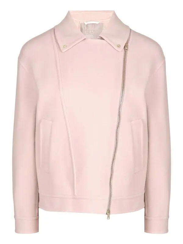 Herno Wool Biker Jacket - Pink