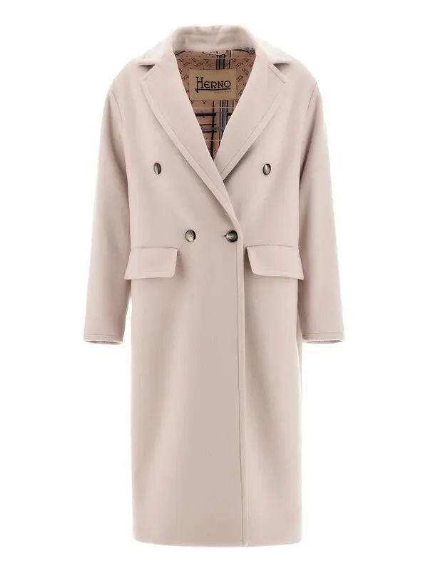 Herno Double-breasted Coat - Beige