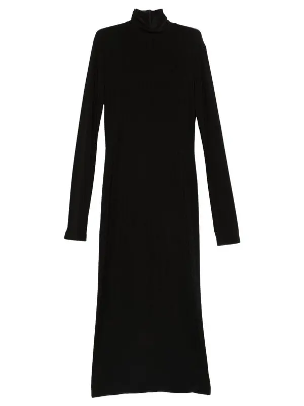 Norma Kamali Turtle Neck Midi Dress - Black