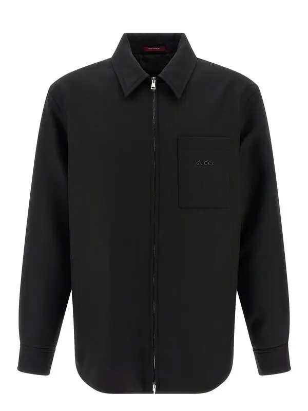 Gucci Wool Overshirt - Black