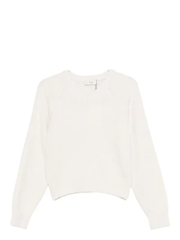 DUNST Wool V-neck Sweater - Ivory