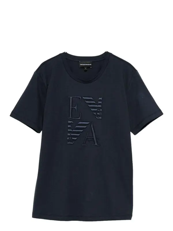 Emporio Armani Logo Cotton T-shirt - Blue
