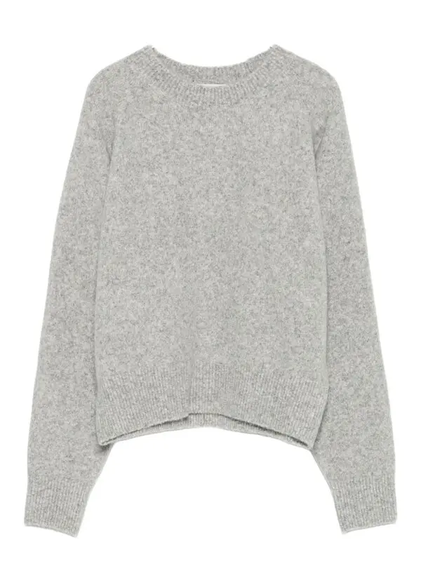 DUNST Wool Crewneck Sweater - Light Grey
