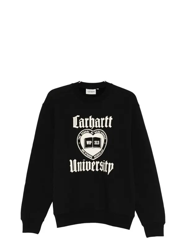 Carhartt Work In Progress Logo Crewneck Sweatshirt - Black