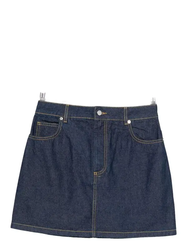 Maison Kitsuné Denim Mini Skirt - Blue