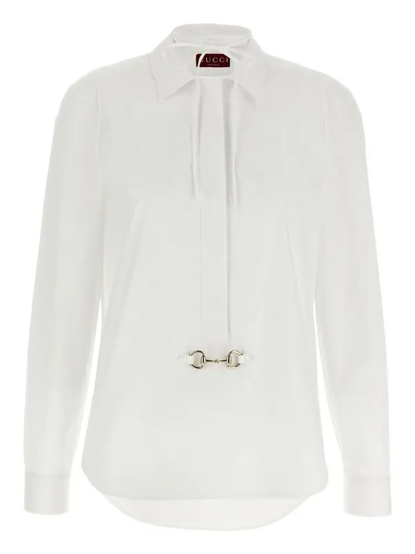 Gucci Horsebit Shirt - White