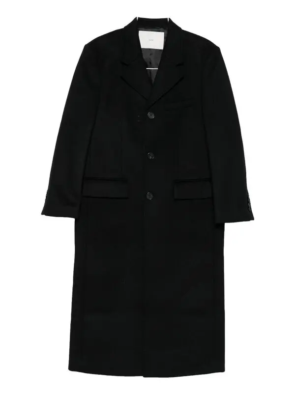 DUNST Wool Single-breasted Coat - Black