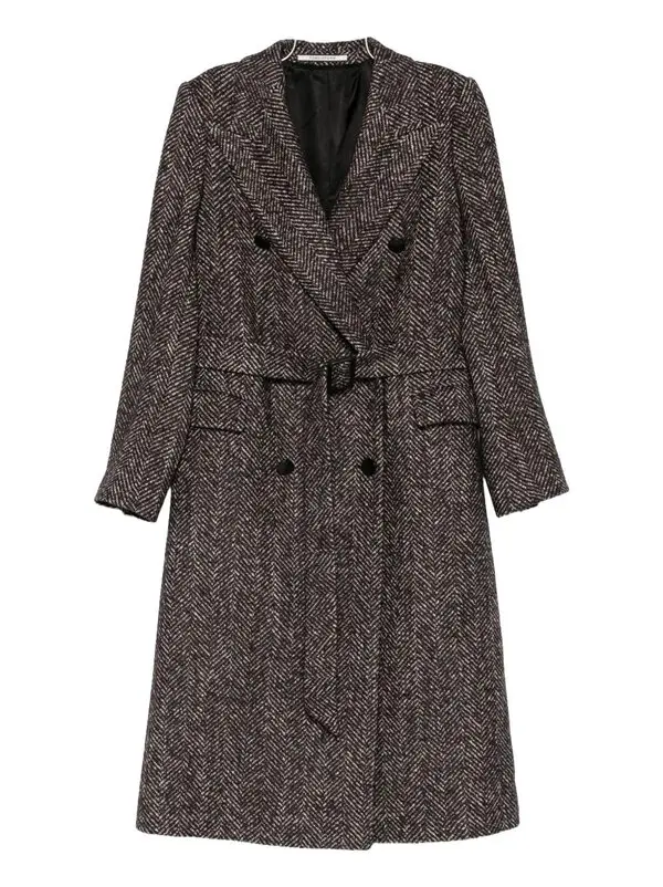 Tagliatore Wool Blend Double-breasted Coat - Black
