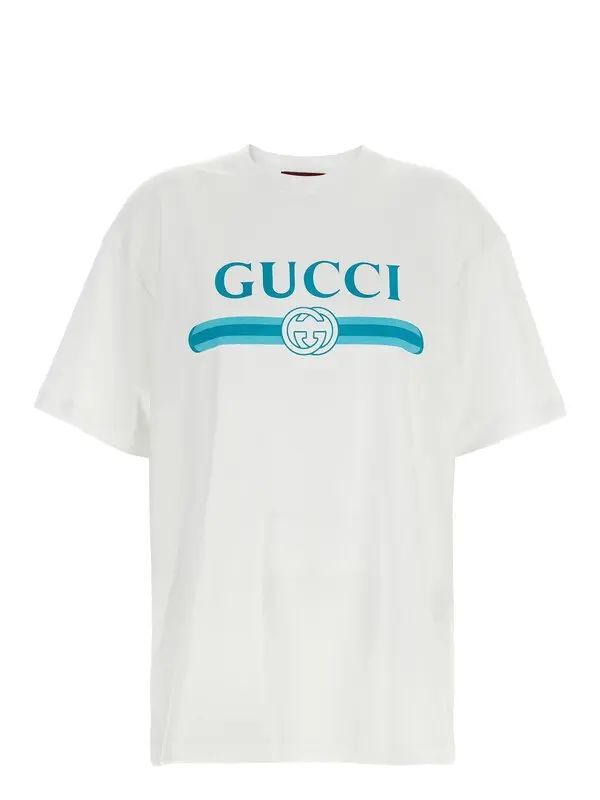 Gucci Gg Print T-shirt - White