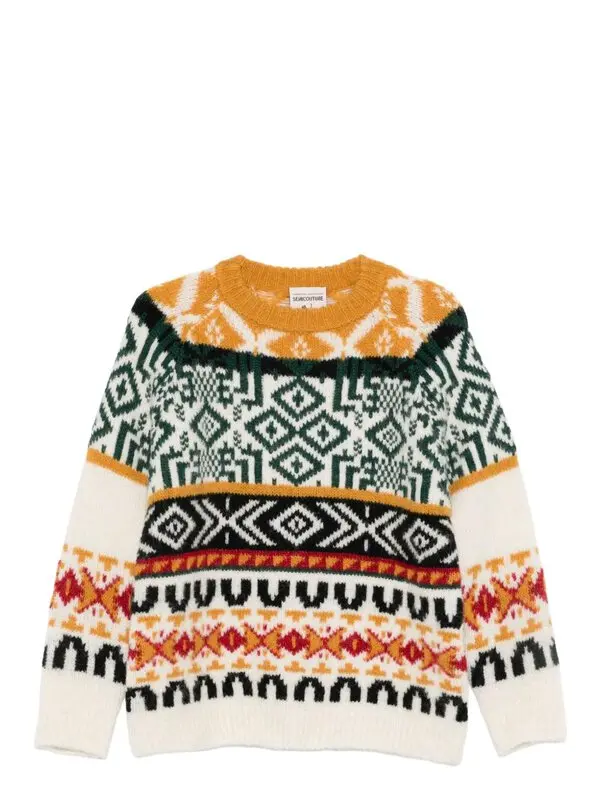 SEMICOUTURE Ottavio Wool Blend Jumper - Multicolour