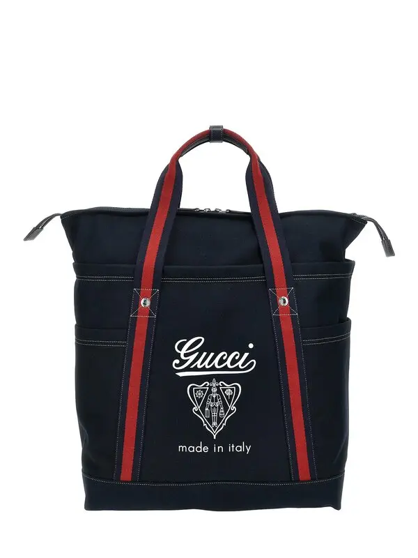 Gucci Large Coat Of Arms Shopper - Blue