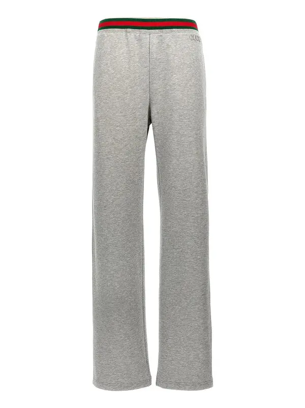 Gucci Web Tape Joggers - Gray