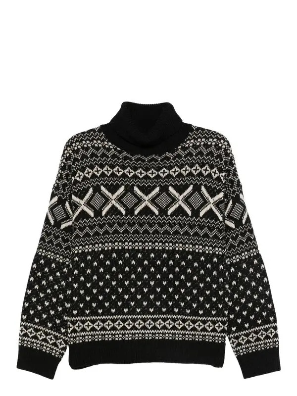 SEMICOUTURE Mirko Wool Blend Jumper - Black