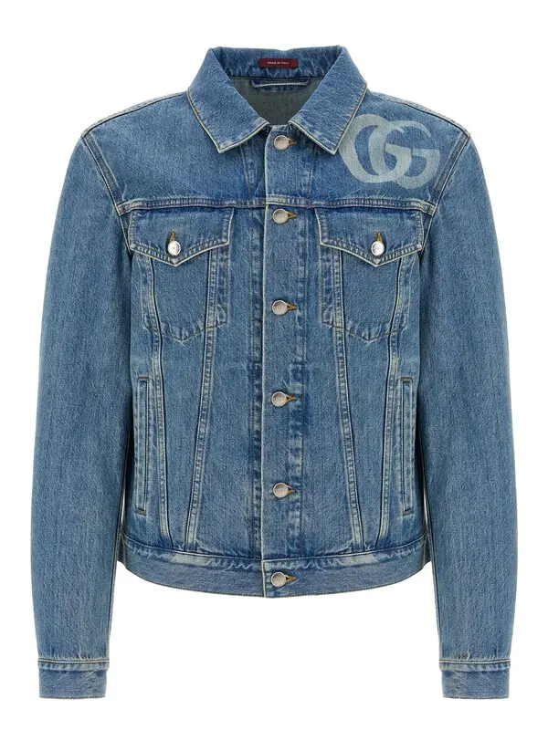 Gucci Gg Denim Jacket - Blue