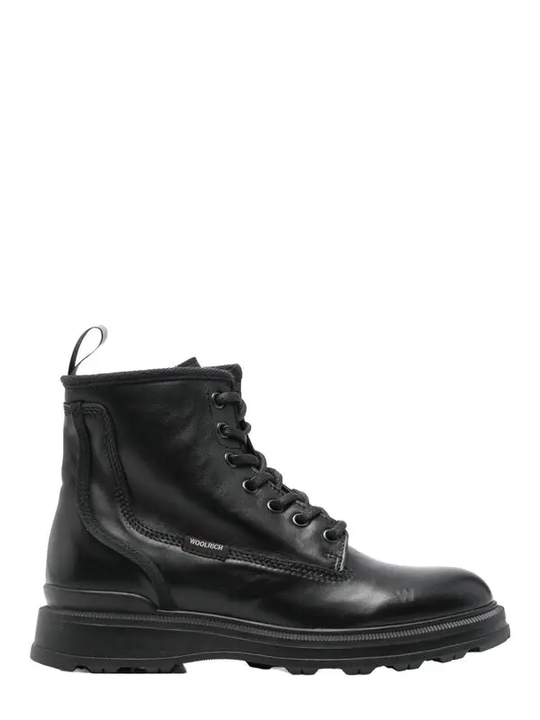 Woolrich Leather Ankle Boots - Black