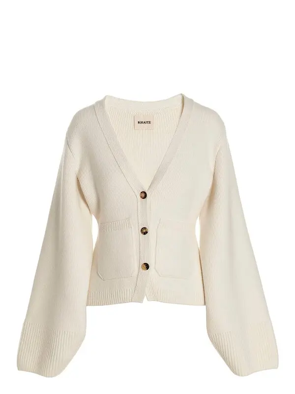 Khaite Scarlet Cashmere Cardigan - White